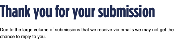 Submission Acknowledgement